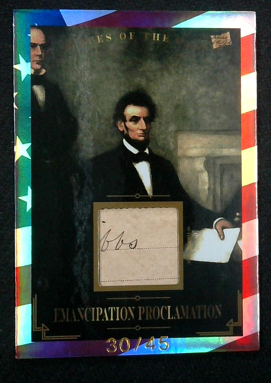 Pieces Of The Past 2023 Abraham Lincoln Hand Written Relic /45 – Great ...