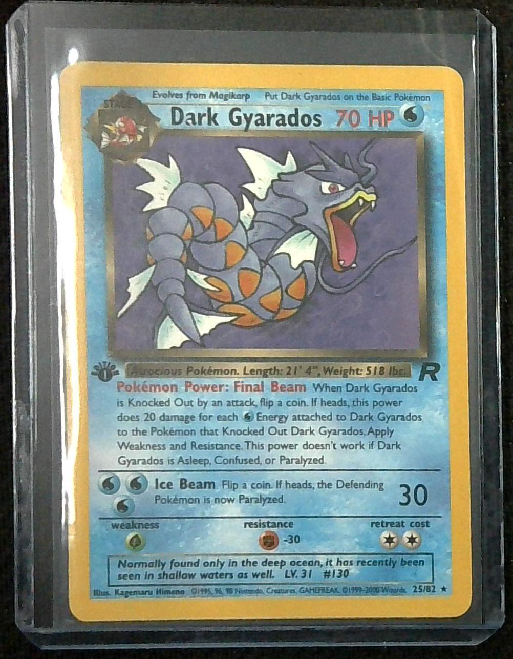 Pokemon Card - Dark Gyarados Team Rocket 1st Edition 25/82 – Great American Sports Cards