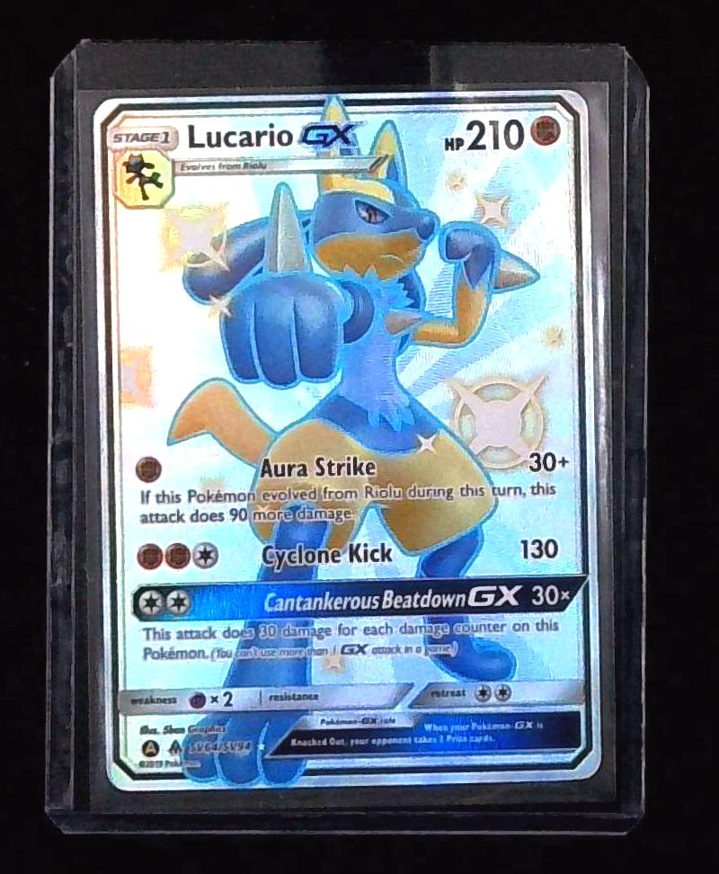 2019 Pokemon SM Hidden Fates Lucario GX Shiny Vault Rare #SV64/SV94 ...