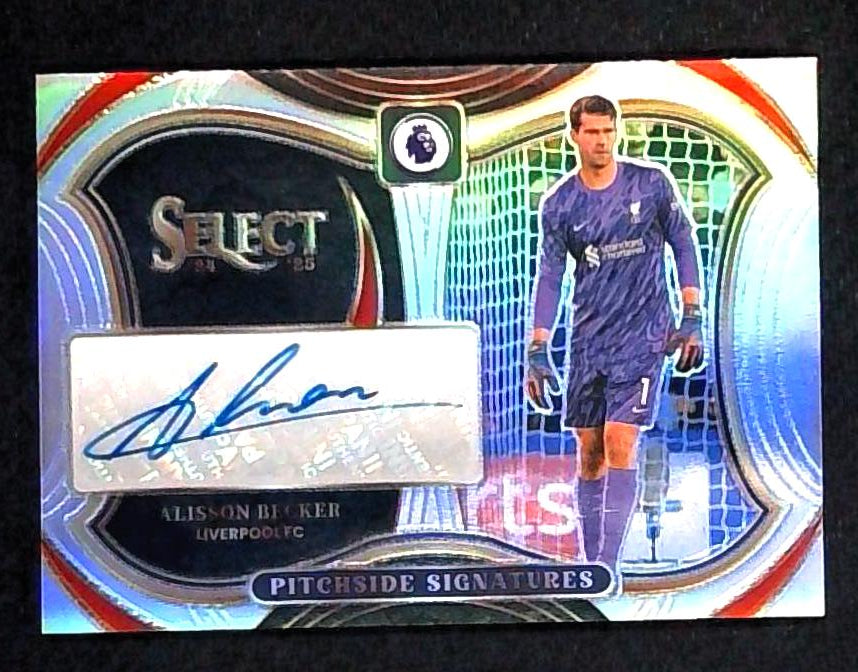 2024-25 Select Premier League Alisson Becker Pitchside Signatures Auto ...