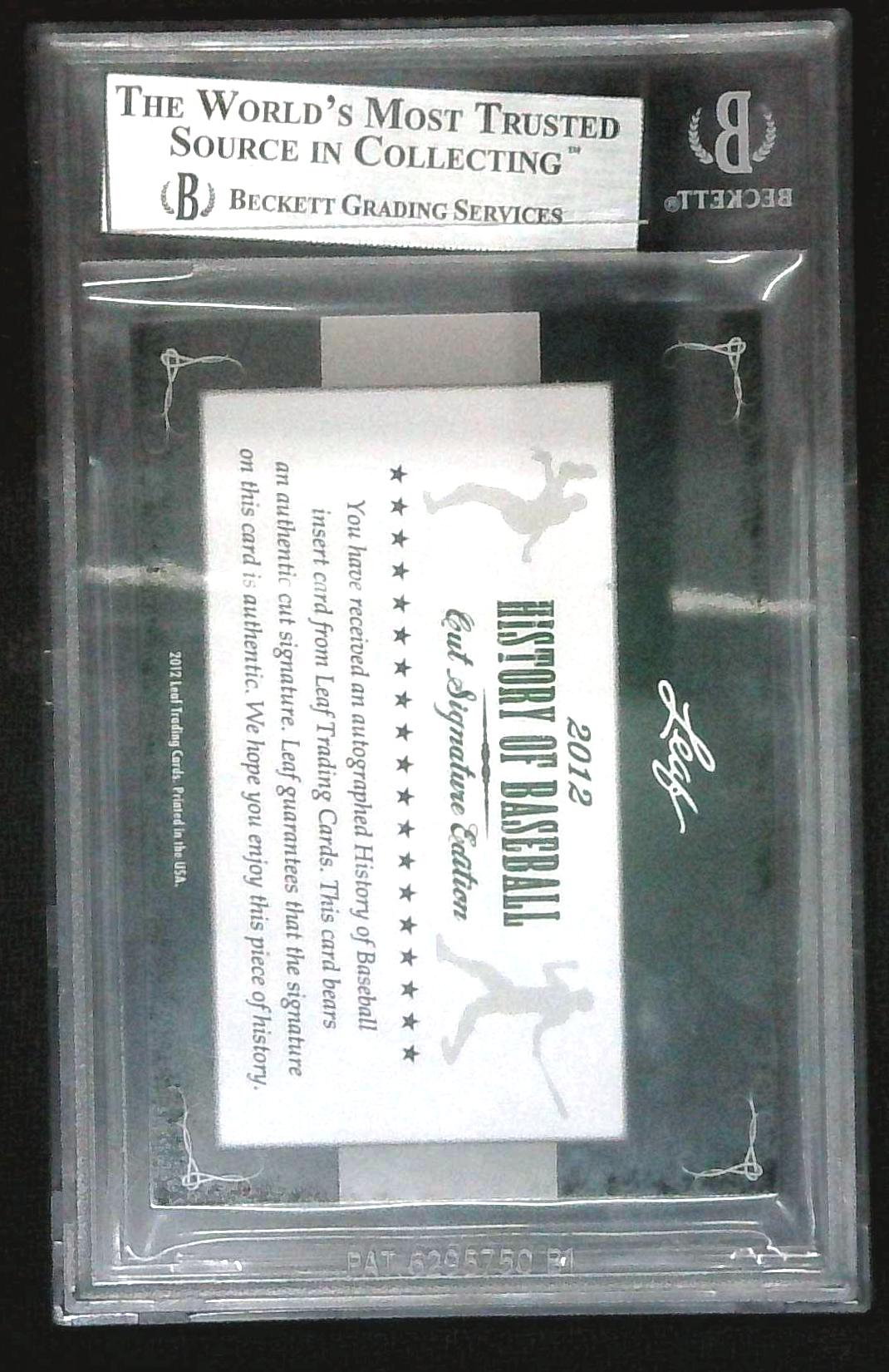 2012 DUTCH LEONARD Leaf History of Baseball CUT SIGNATURE EDT 5xA.S. D ...