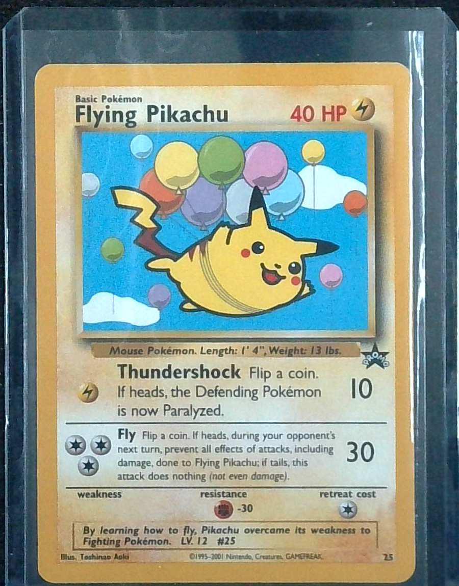 Flying Pikachu #25 - Black Star Promo - Non Holo - Pokemon TCG 2001 – Great American Sports Cards