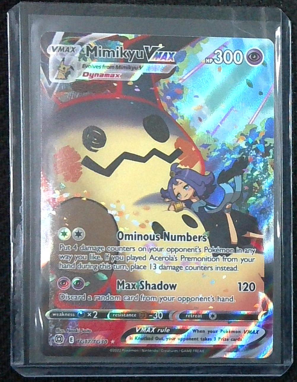 Pokemon Mimikyu VMAX Trainer Gallery Brilliant Stars TG17/TG30 – Great ...
