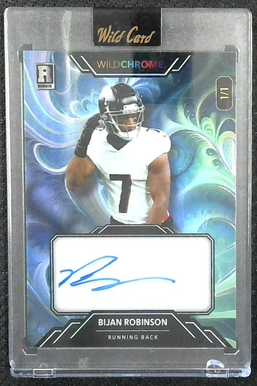 BIJAN ROBINSON 2023 WILD CARD WILDCHROME ROOKIE AUTO 1/1 – Great ...