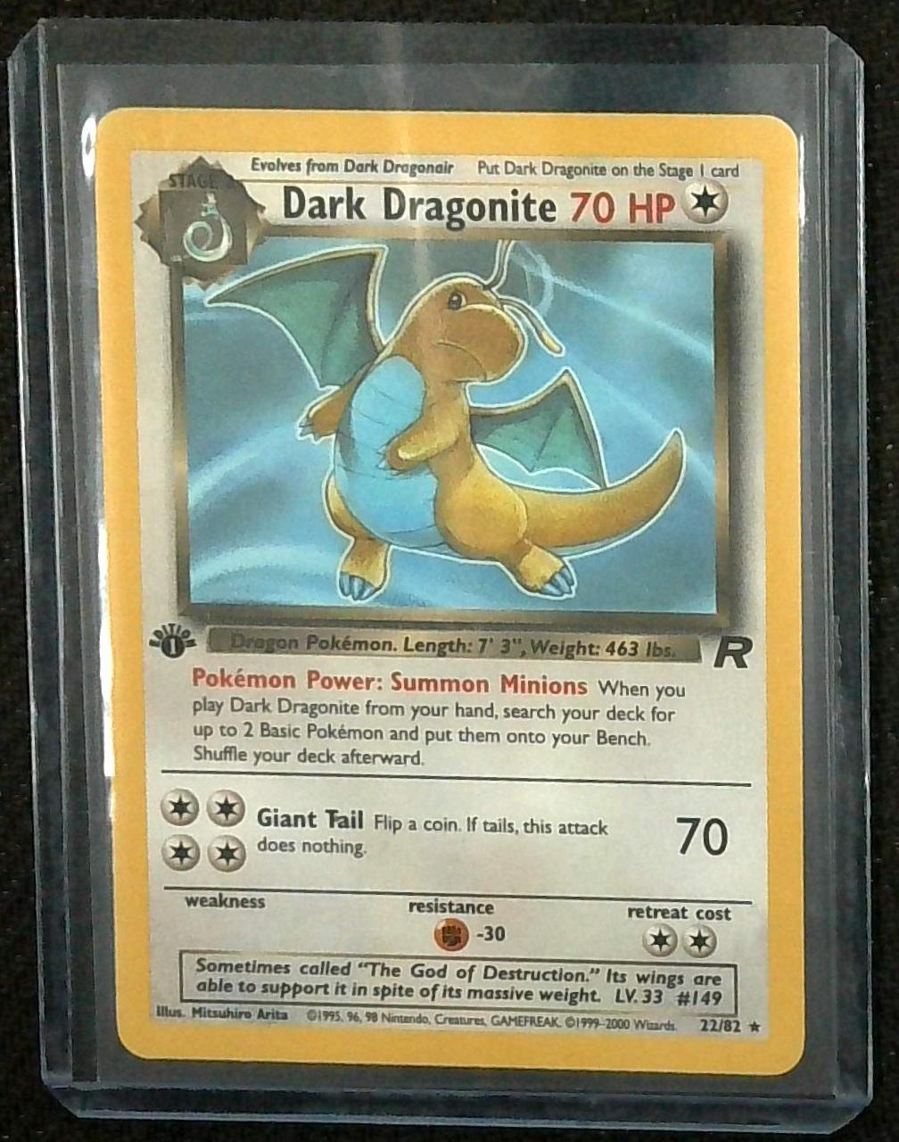 Pokemon Card - Dark Dragonite Team Rocket 1st Edition 22/82 – Great ...