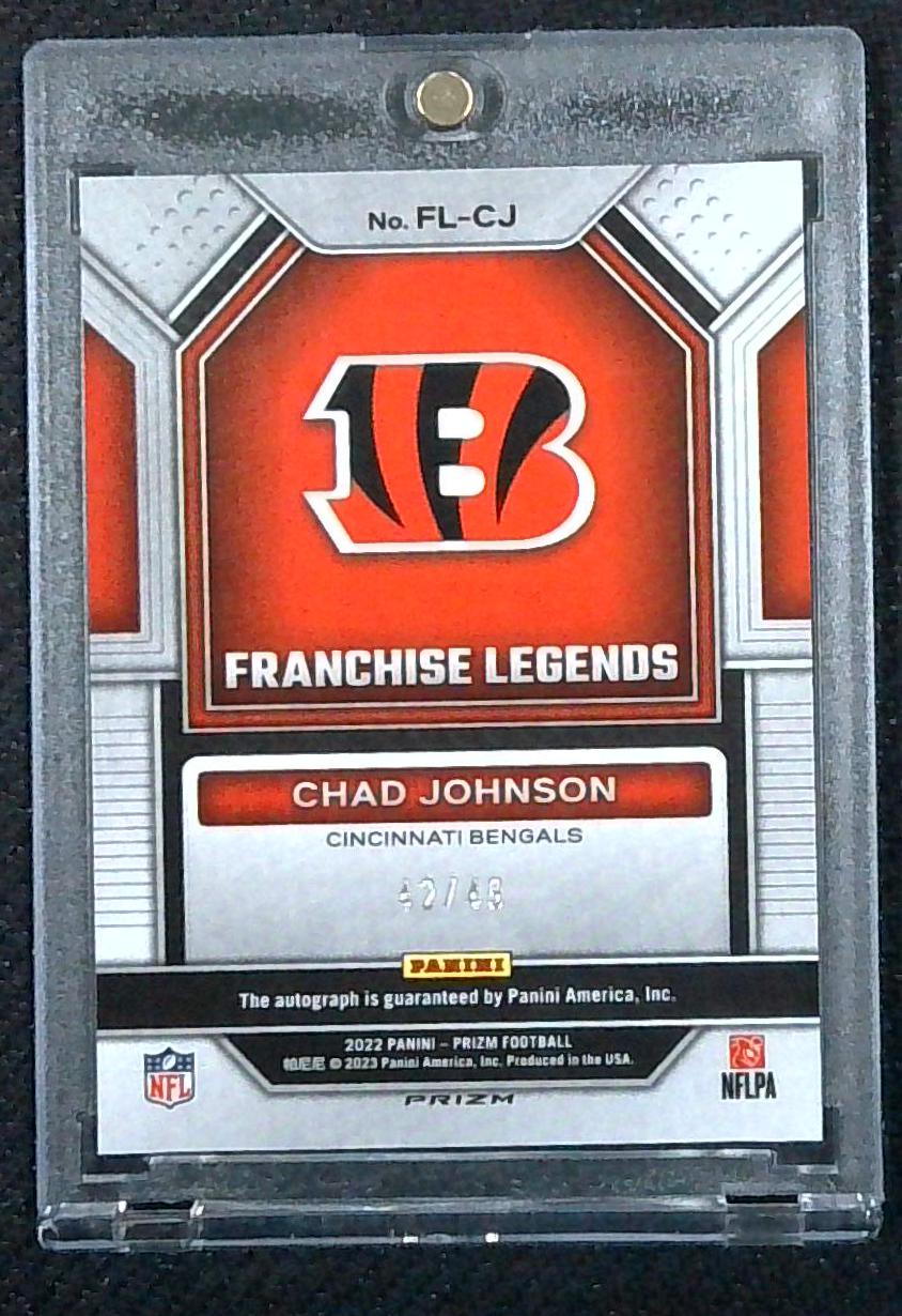 2022 Panini Prizm Franchise Legends Purple Power Chad Johnson AUTO /49 ...