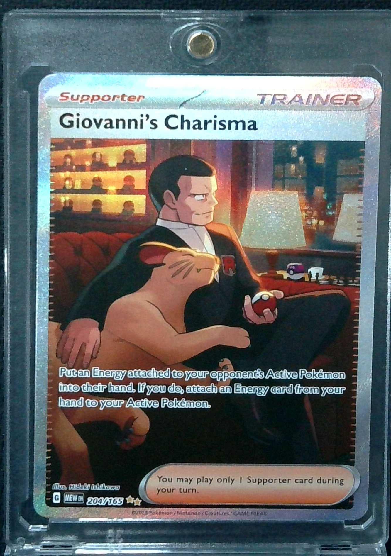 Pokemon TCG Giovanni's Charisma Trainer 204/165 – Great American Sports ...