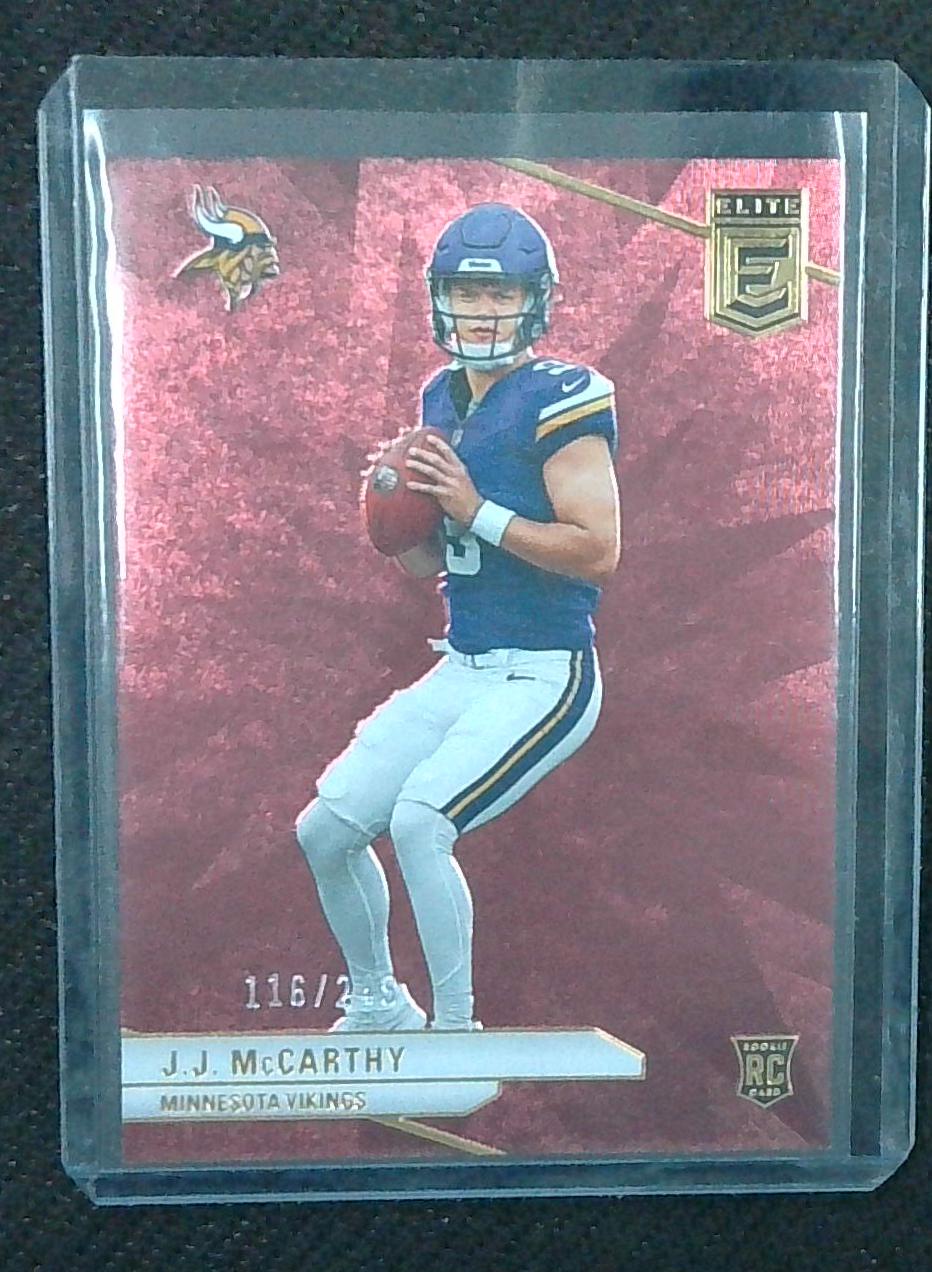 J.J. McCarthy 2024 Donruss Elite Rookie #105 Maroon #d /249 Minnesota ...