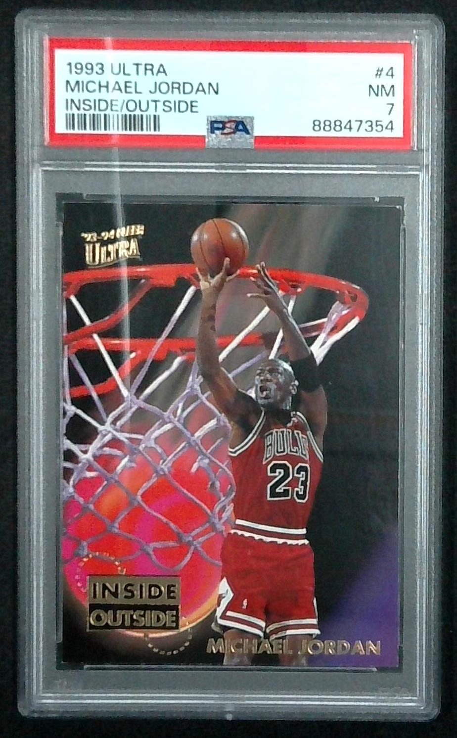 1993 Ultra Michael Jordan Inside Outside #4 PSA 7 Bulls Insert – Great ...