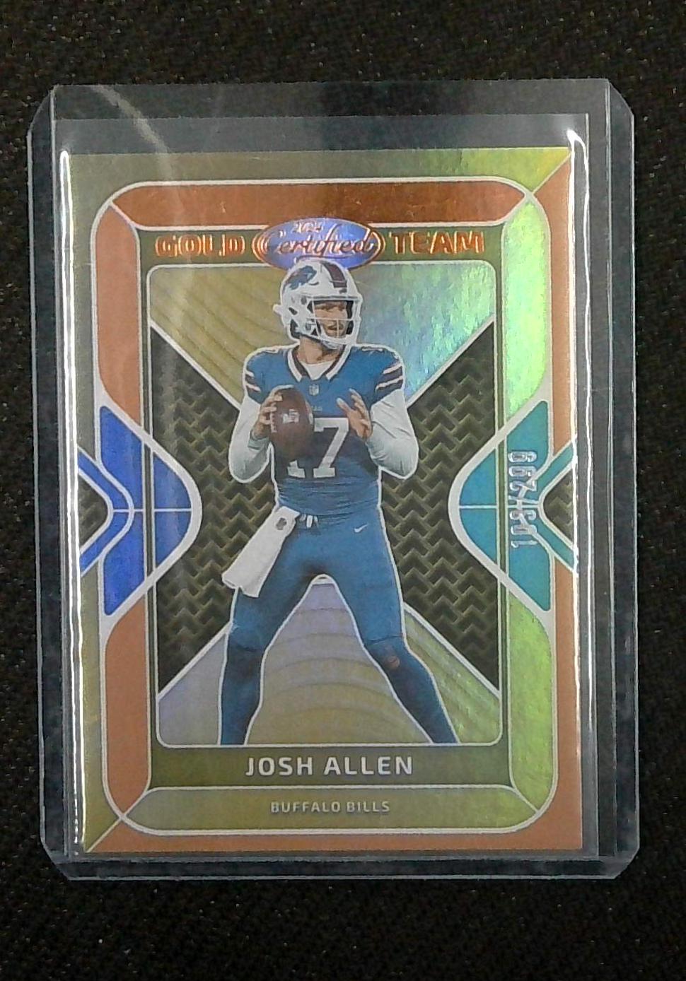 2024 Panini Certified Josh Allen Gold Team /299 Buffalo Bills – Great ...