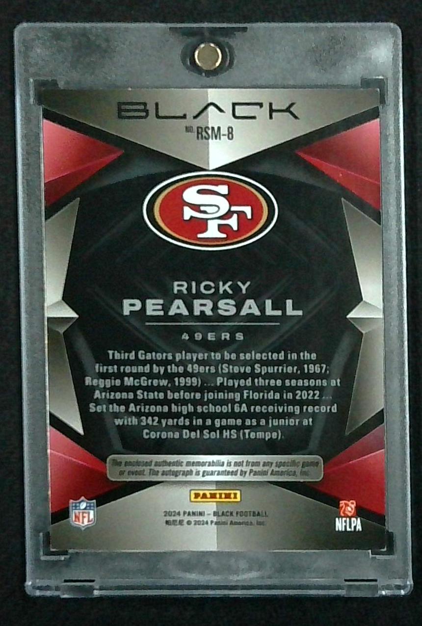 2024 Panini Black Ricky Pearsall RPA Rookie Dual Patch Auto /75 – Great ...