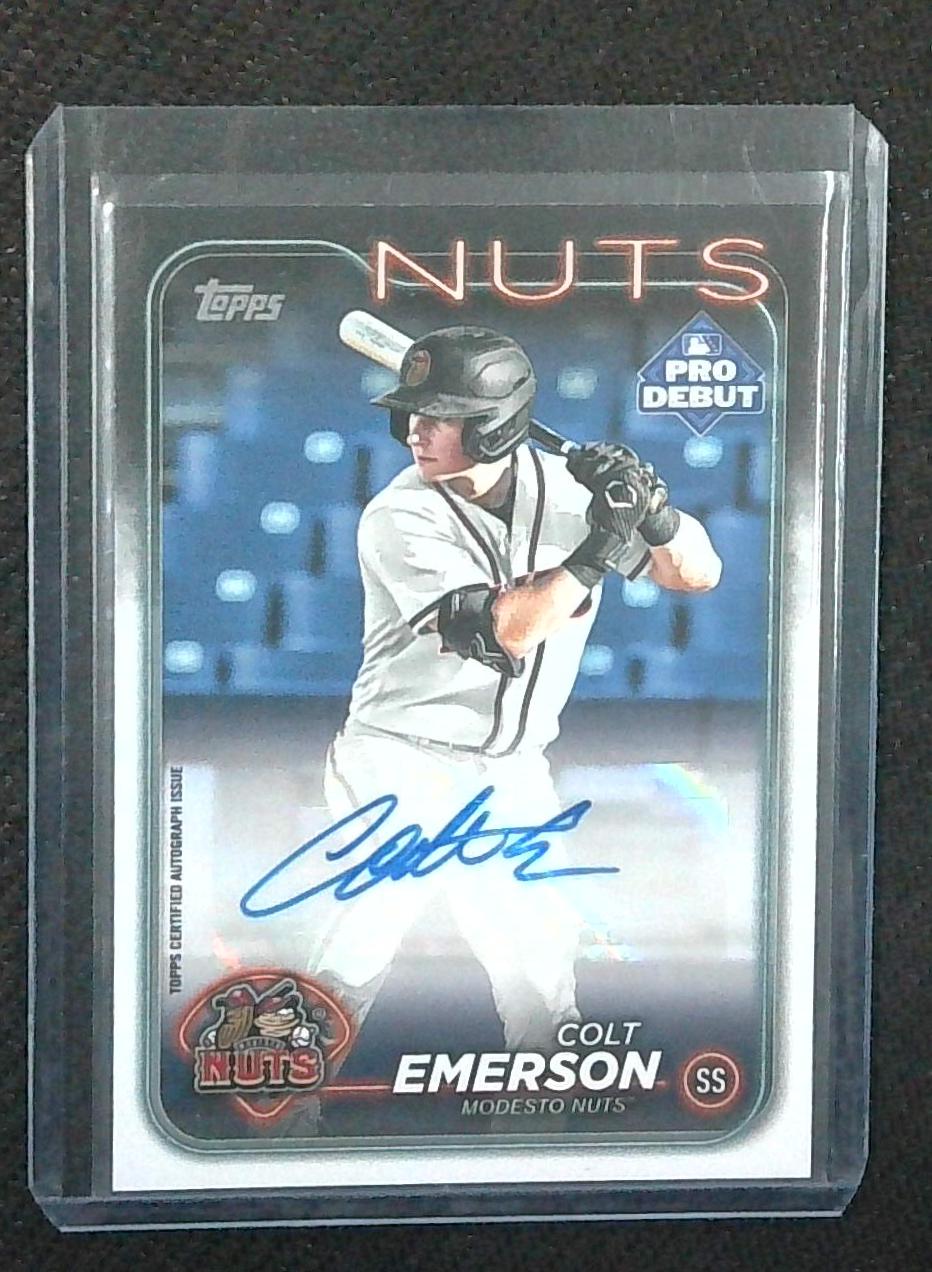 2024 Topps Pro Debut #PD-168 Auto Colt Emerson – Great American Sports ...