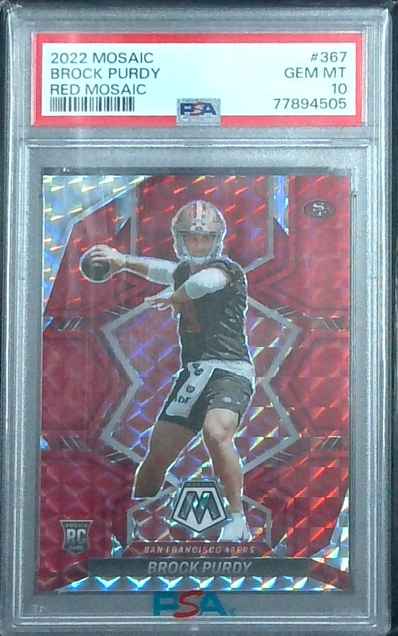 2022 Mosaic #367 Brock Purdy Red Mosaic PSA 10 Gem Mint – Great ...
