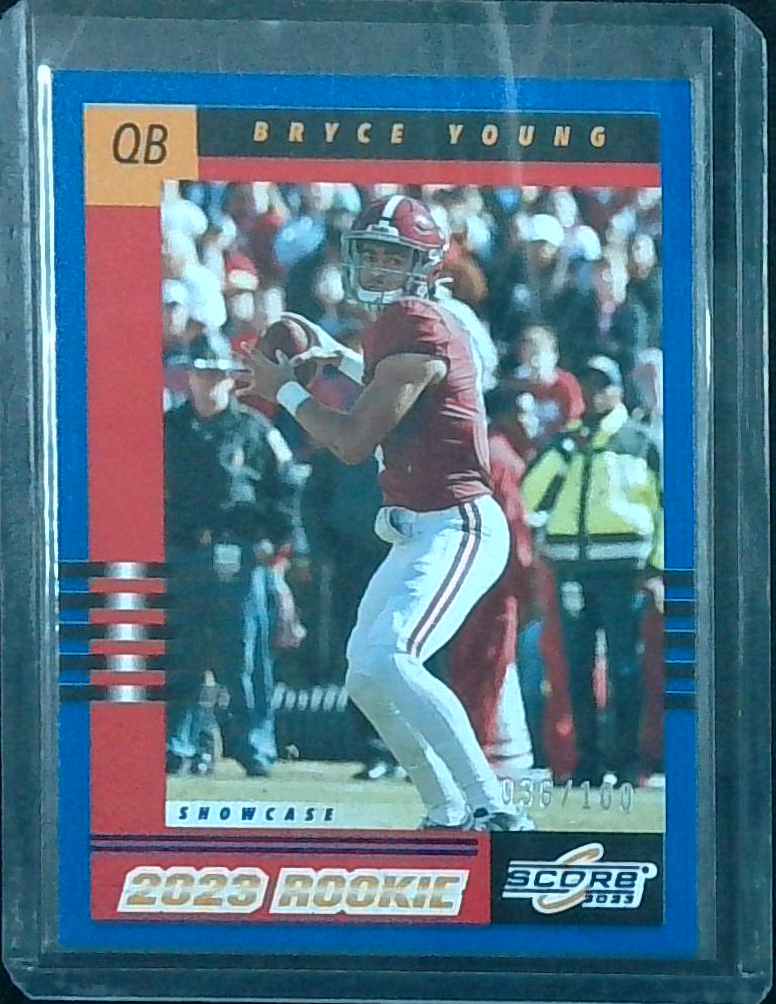 BRYCE YOUNG 2023 SCORE FOOTBALL RC ROOKIE SHOWCASE /100 – Great ...
