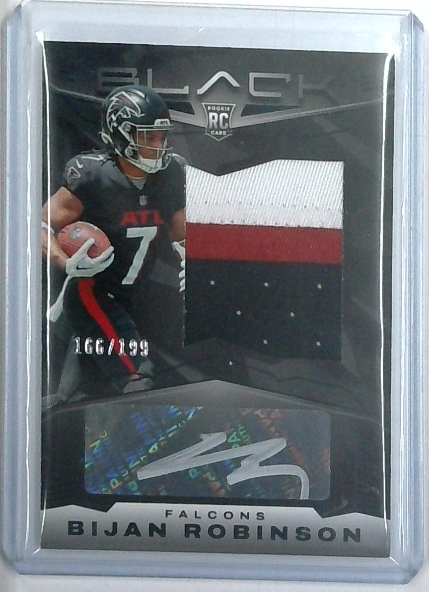 2023 Panini Black Bijan Robinson Tri Color Patch RPA Auto /199 Falcons ...