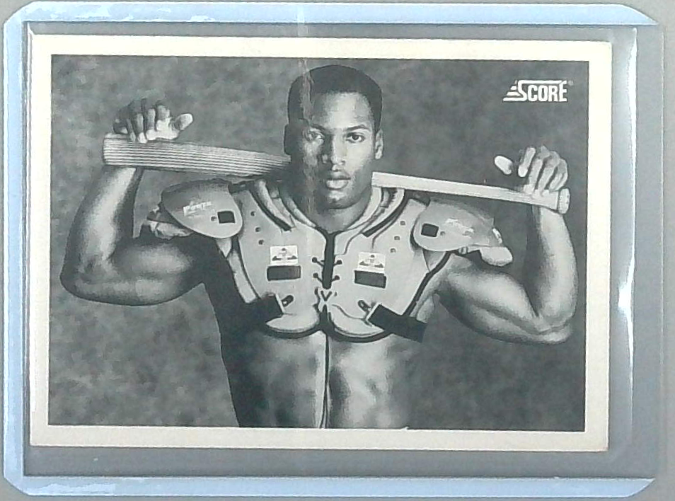 Bo Jackson 1990 Score BB/FB #697 B&W Bat On Shoulder Pads – Great ...