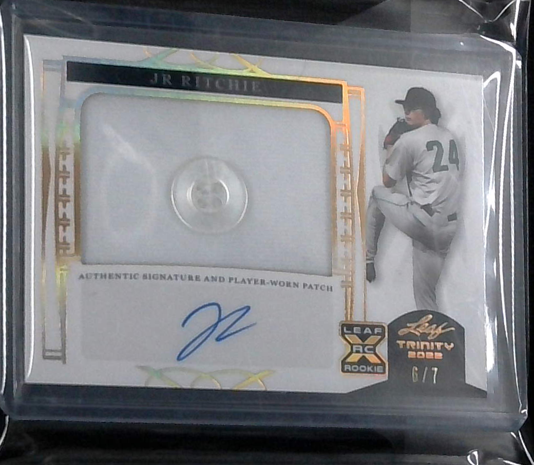 2022 Leaf Trinity JR Ritchie RC Patch AUTO Gold Spectrum 6/7 Atlanta B ...