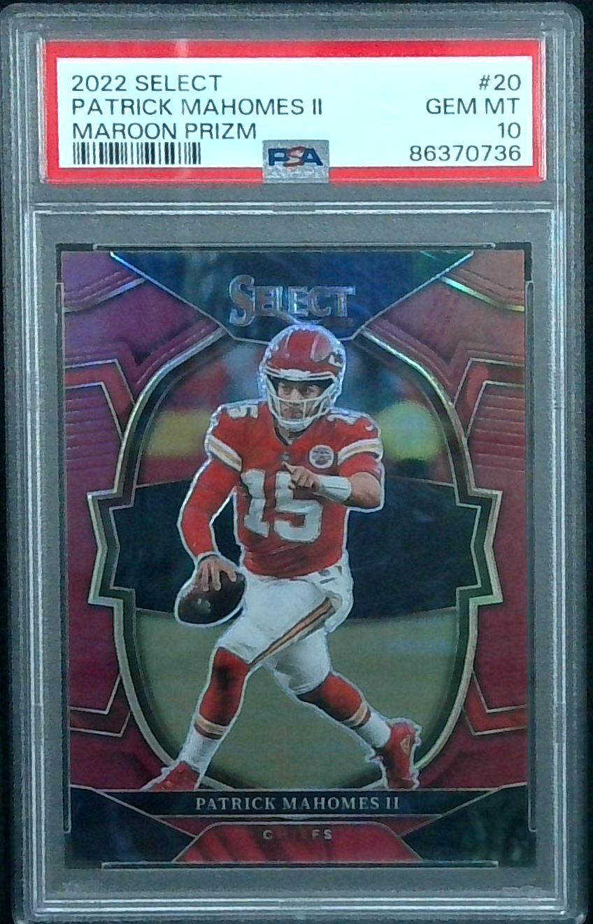 Patrick Mahomes 2022 Select Maroon Prizm /149 PSA 10 Chiefs – Great ...