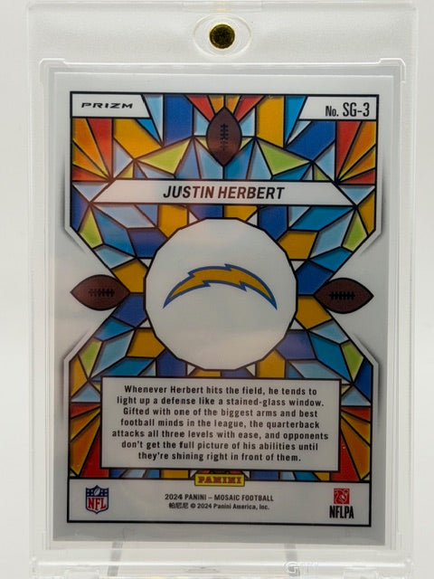 2024 Mosaic Justin Herbert Stained Glass #SG-3 Chargers – Great ...