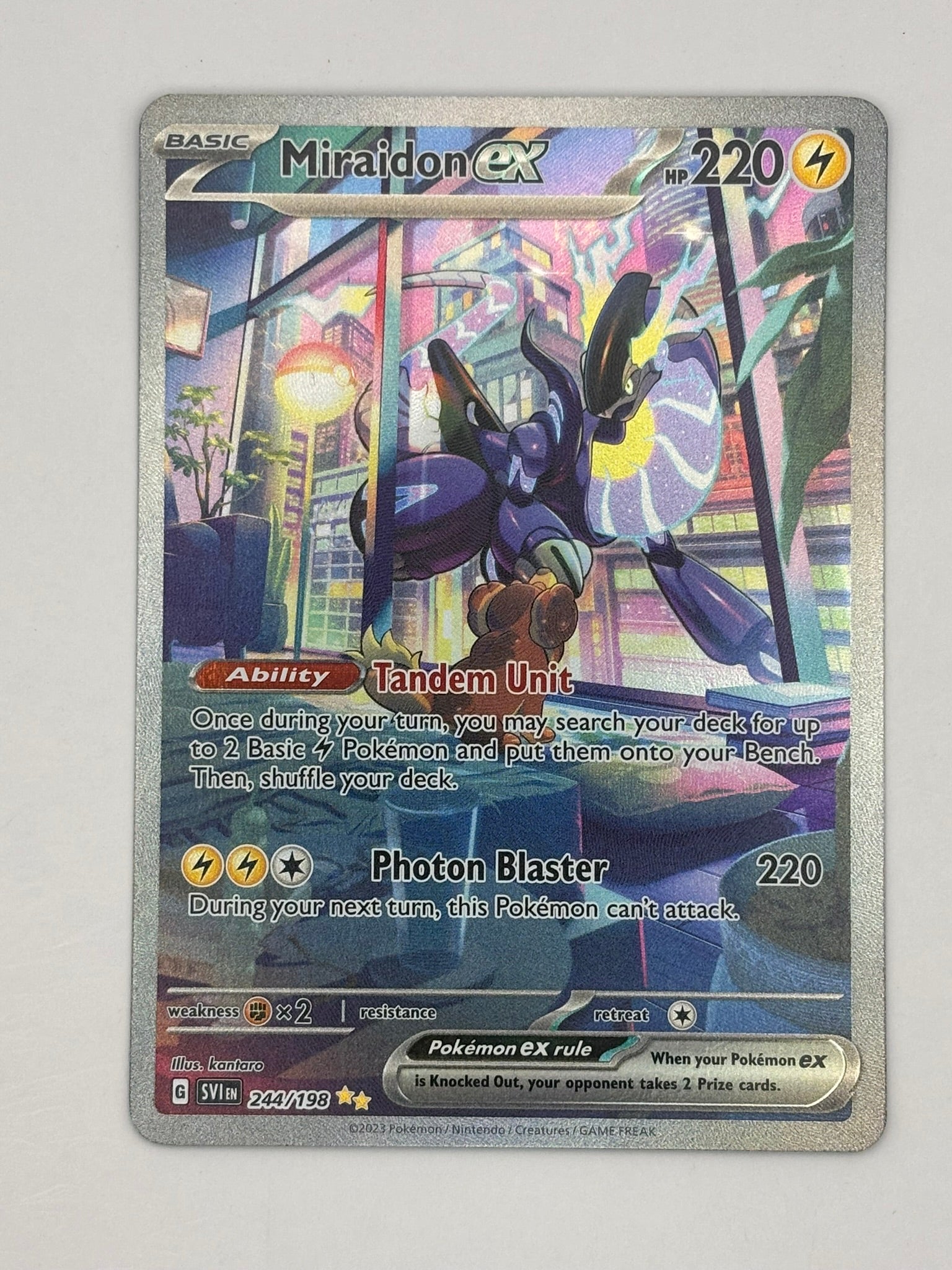 Pokemon S&V Base Set 244/198 Miraidon ex Special Illustration Rare ...