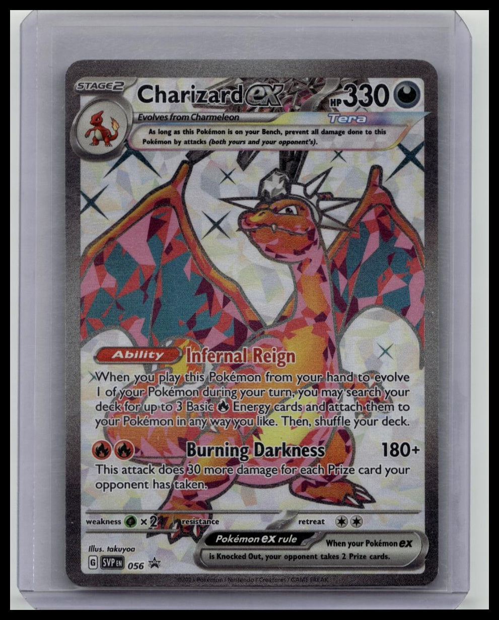 2023 Pokemon Charizard ex 056 SVP Full Art Black Star Promo Premium Co ...