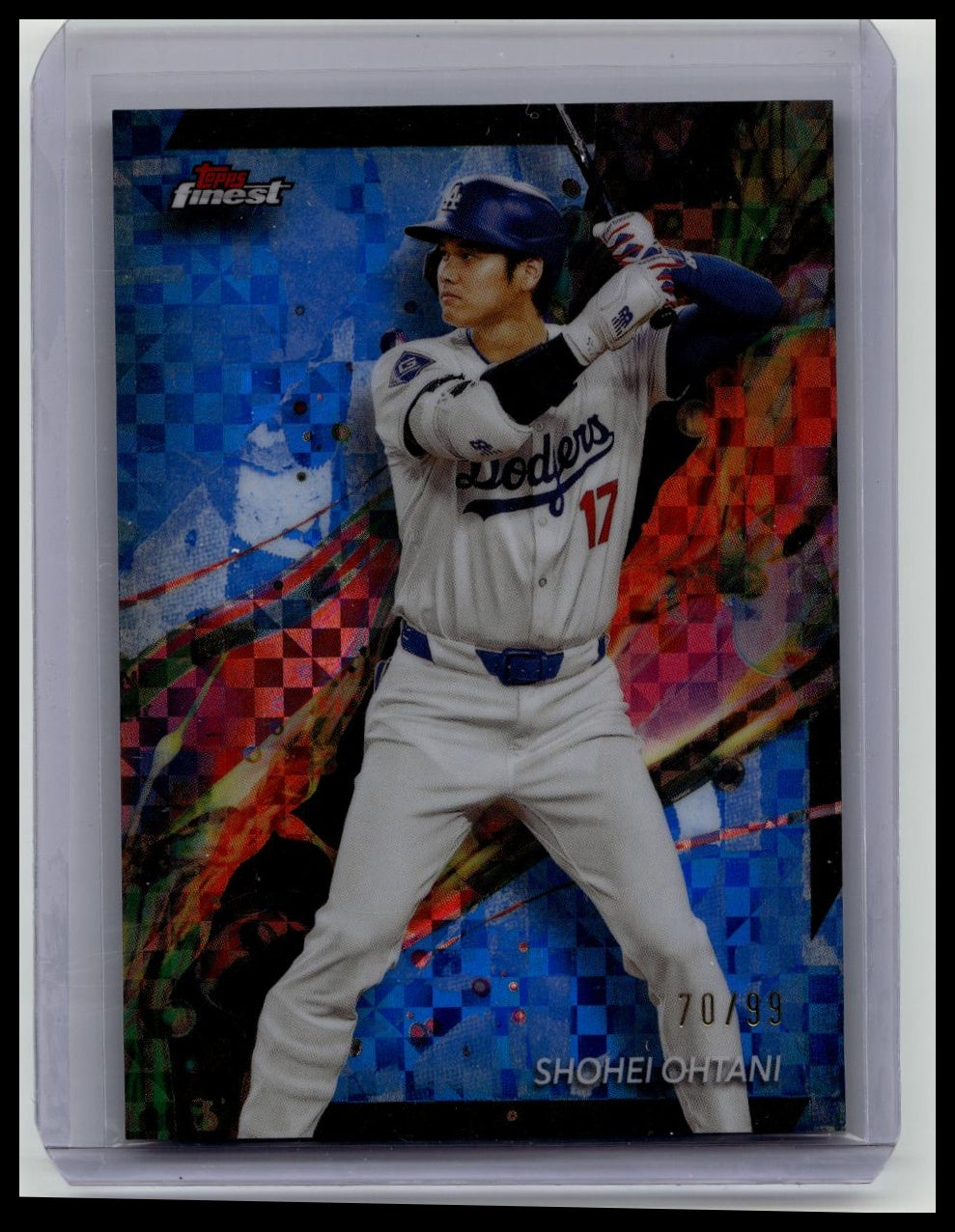 2024 Topps Finest Shohei Ohtani Common Blue Checkerboard Refractor 70 ...