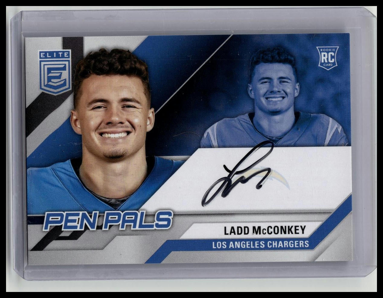 Ladd McConkey 2024 Panini Donruss Elite Pen Pals On Card Rookie Auto ...