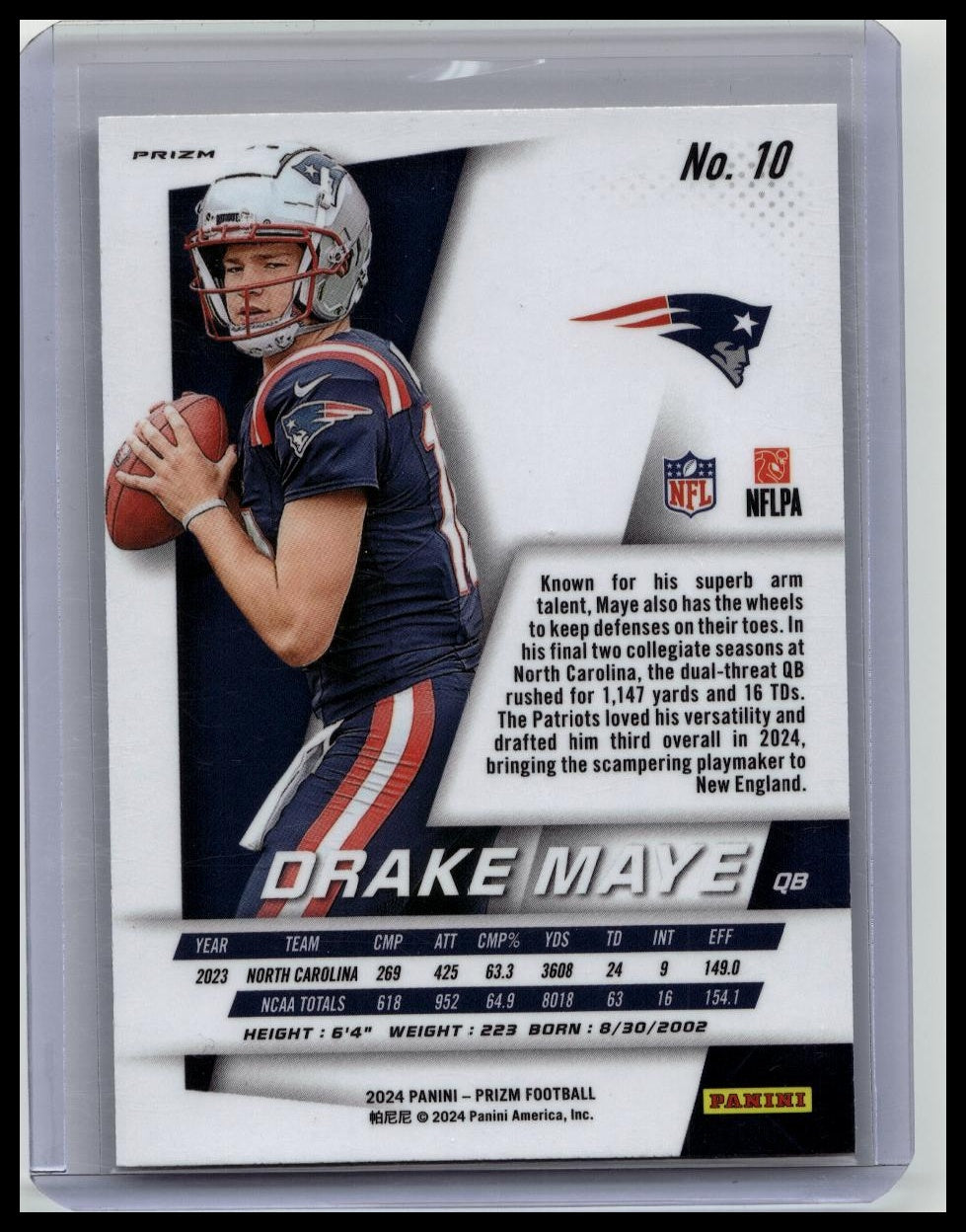 2024 Prizm DRAKE MAYE Flashback No Huddle Throwback Disco #10 Rookie R ...