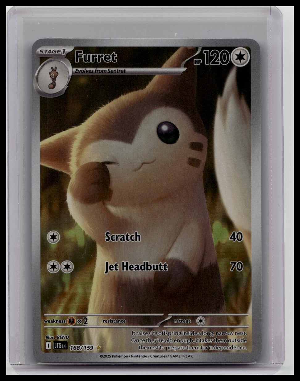 2025 Pokemon Journey Together Furret 168/159 Illustration Rare – Great ...