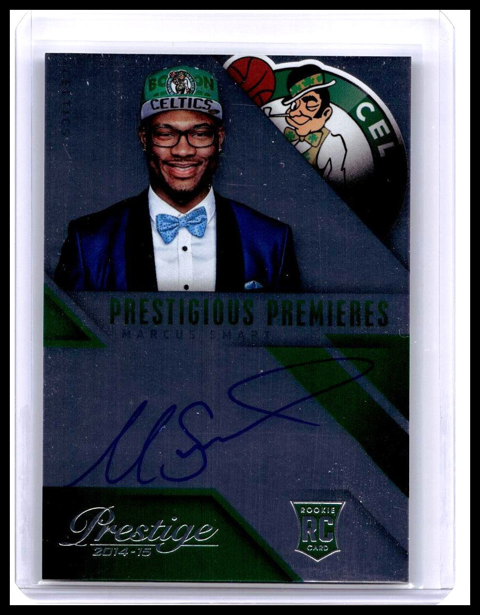 2014-15 Prestige Prestigious Premieres Signatures PPMS Marcus Smart Ro ...