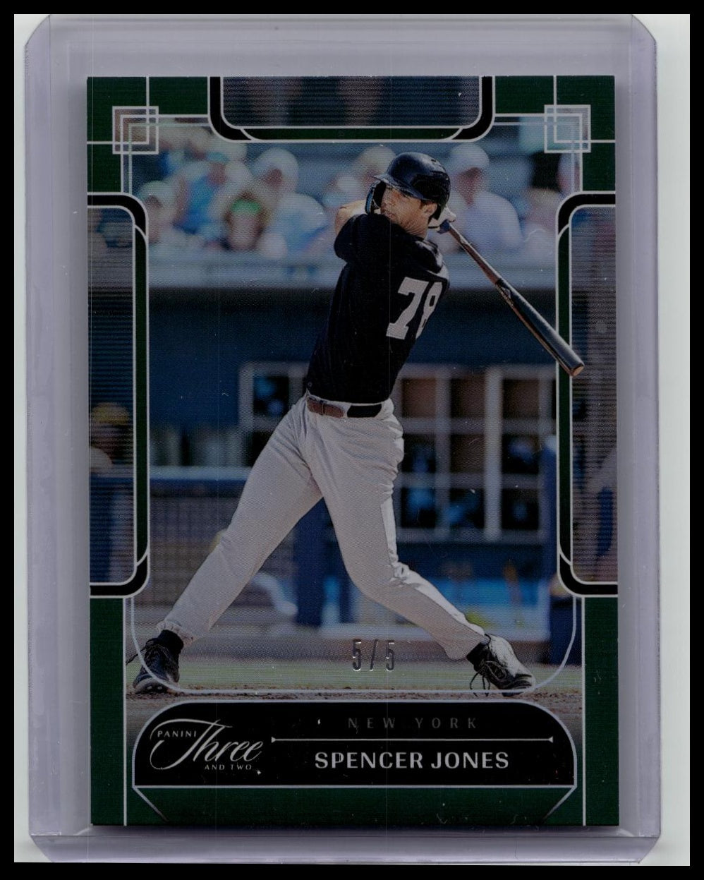 2024 Panini Three And Two Spencer Jones Prospect Holo Emerald /5 Yanke ...