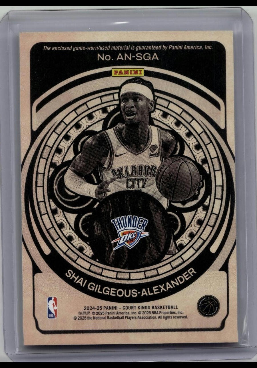 Shai Gilgeous-Alexander #AN-SGA 2024-25 Panini Court Kings Art Nouveau ...