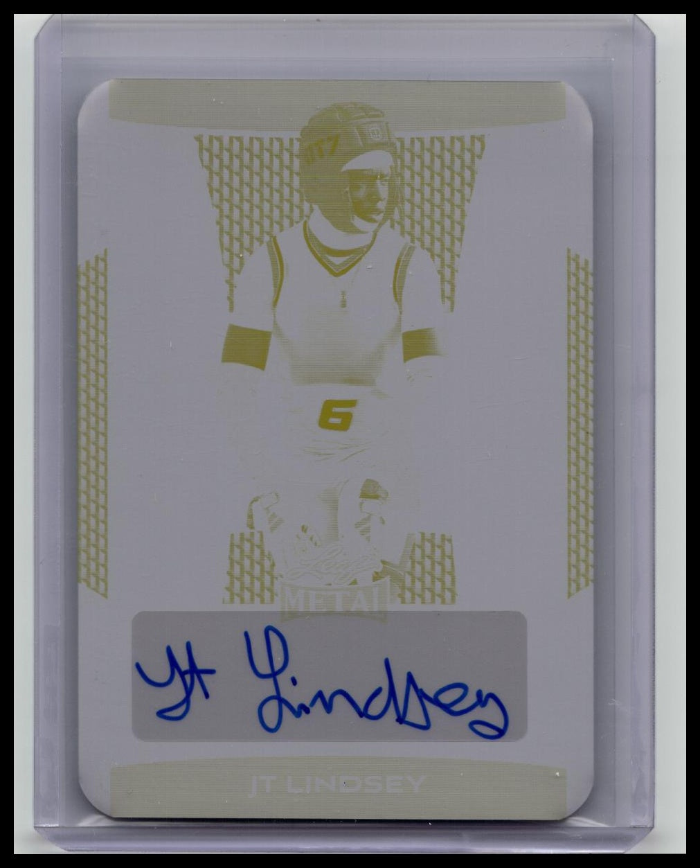 JT Lindsey 2025 Leaf Metal Football Printing Plate AUTO 1/1 – Great ...
