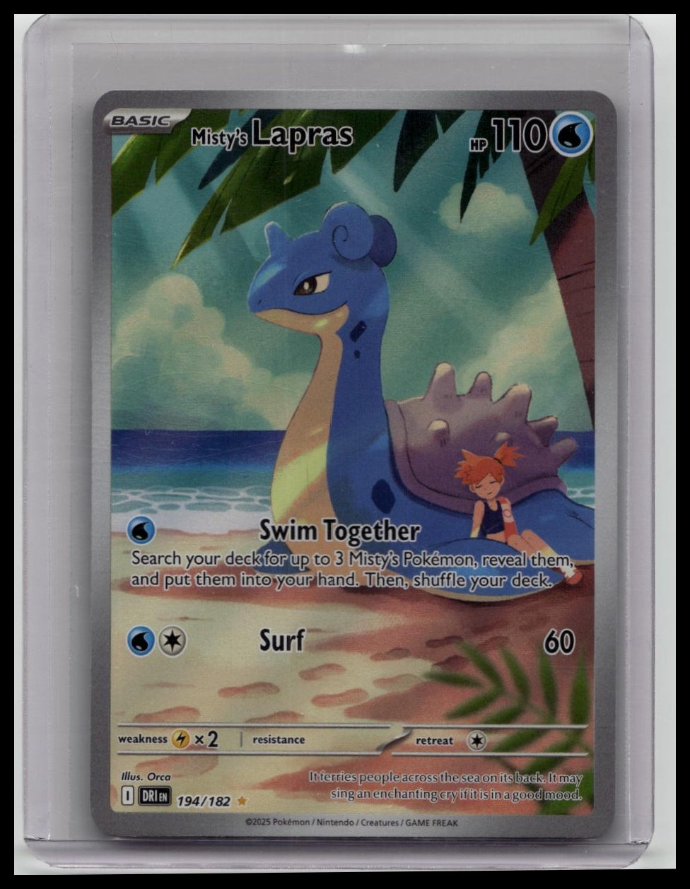 Misty’s Lapras 194/182 Illustration Rare Pokemon SV Destined Rivals ...