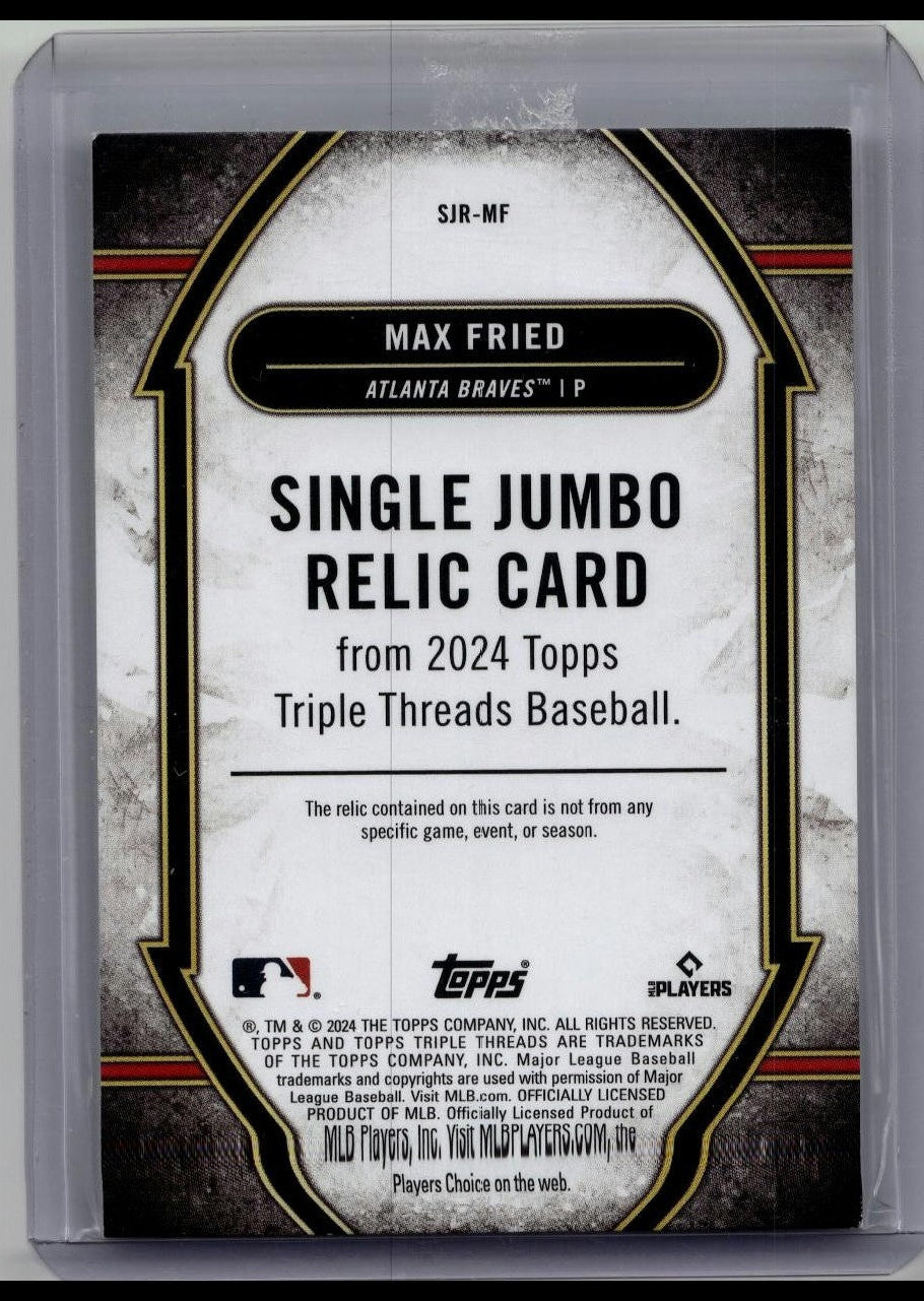 2024 Topps Triple Threads Max Fried Jumbo Relic 27/27 – Great American ...