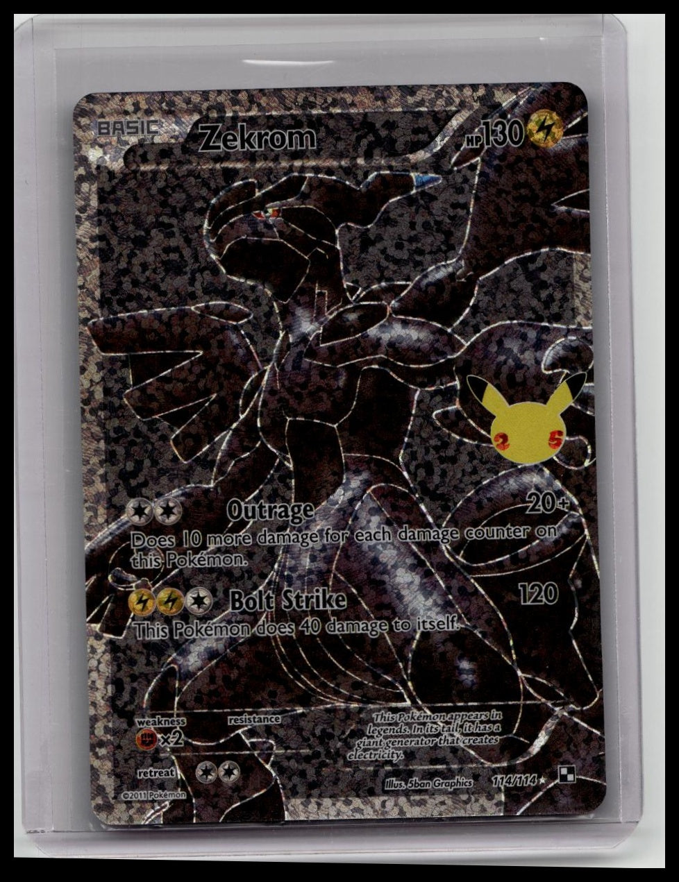 Zekrom 114/114 Celebrations Holo Pokemon TCG Card – Great American ...
