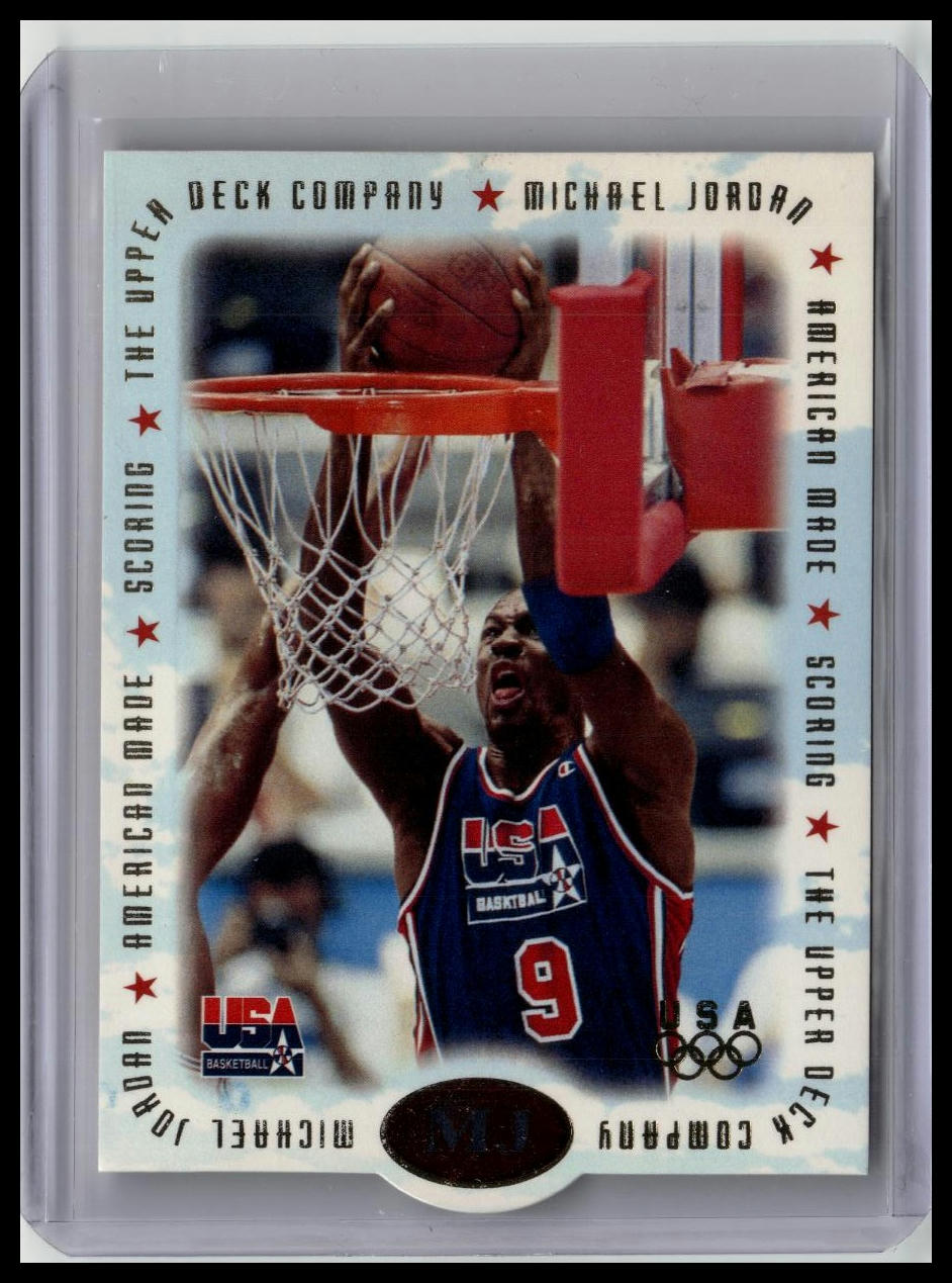 1996 Upper Deck TEAM USA MICHAEL JORDAN DIE CUT BULLS MJ M1 – Great American Sports Cards