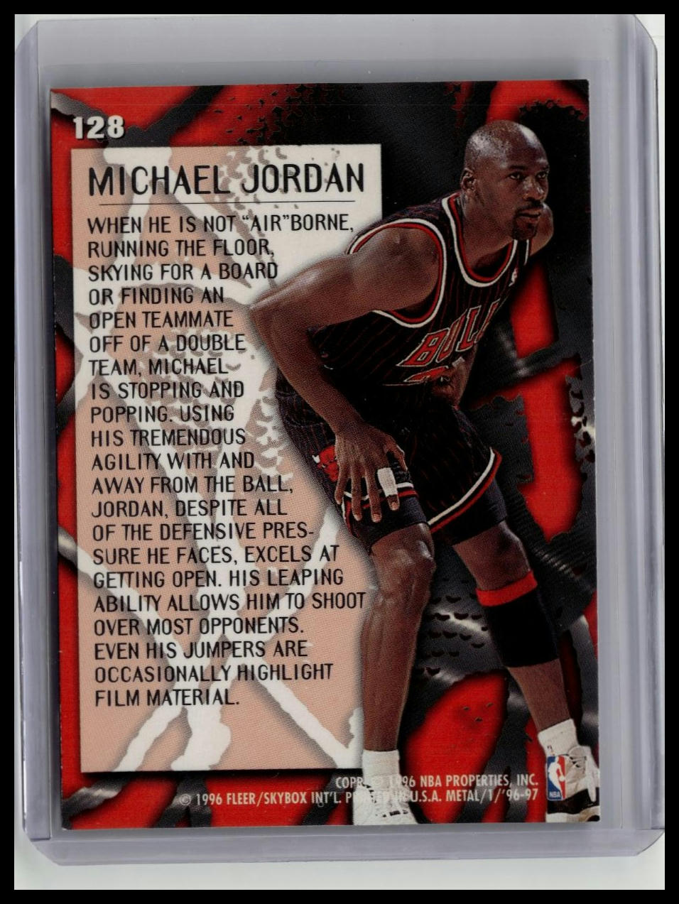 Michael Jordan 96-97 Fleer Metal Metalized #128 – Great American Sports ...