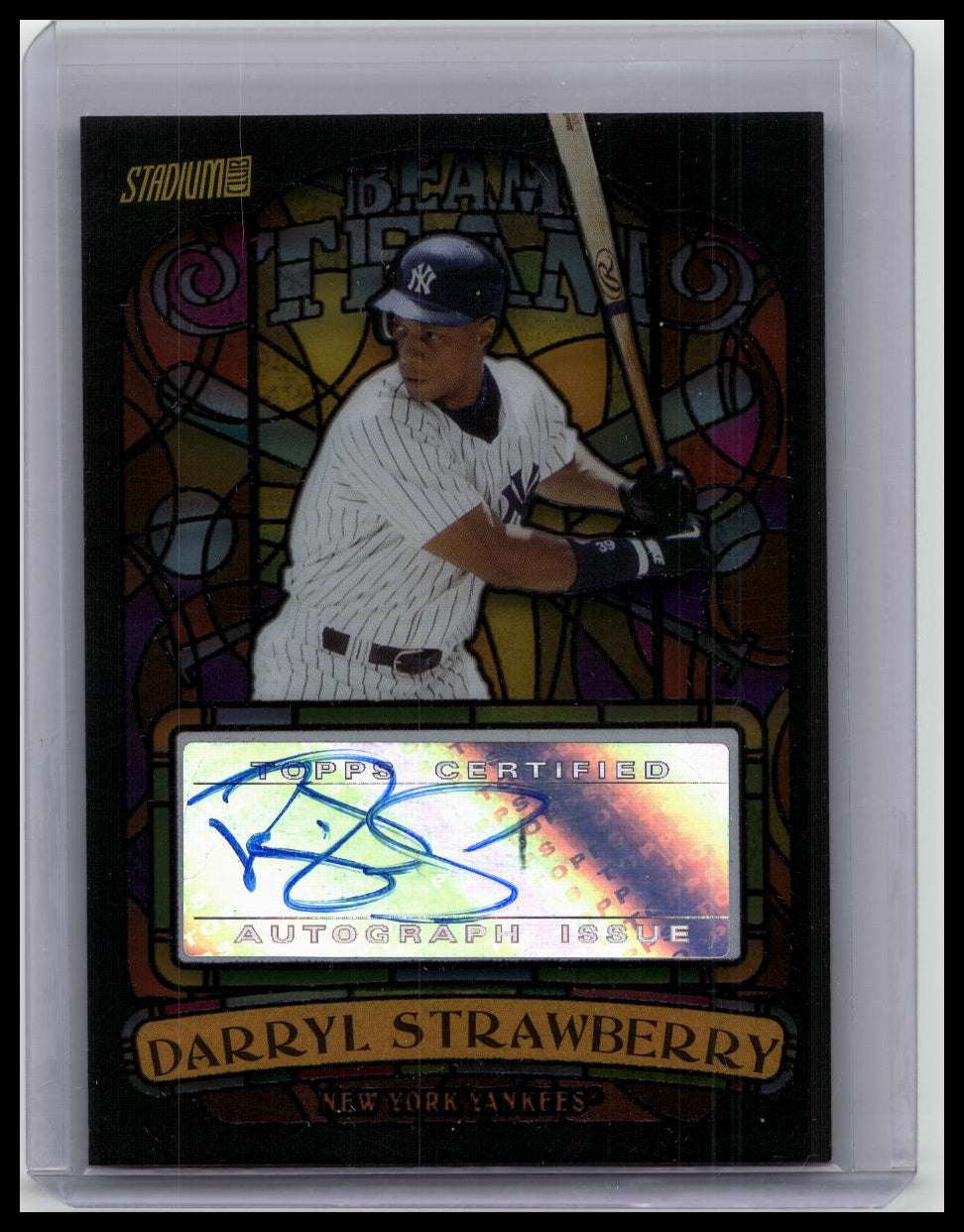2008 Topps Stadium Club Darryl Strawberry Beam Team Auto BTA-DS New Yo ...