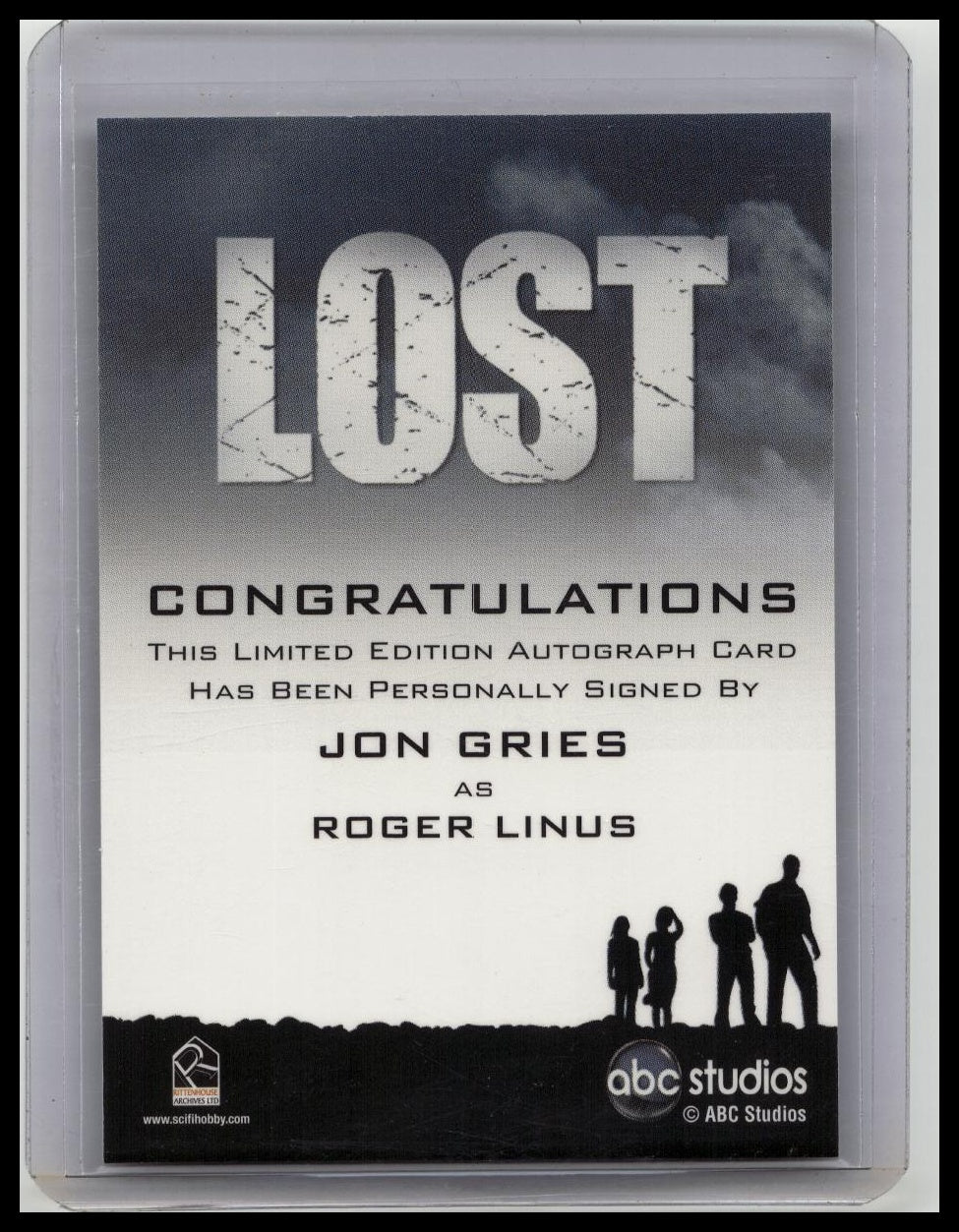 Jon Gries as Roger Linus Rittenhouse LOST SEASONS 1 - 5 AUTO CARD ...