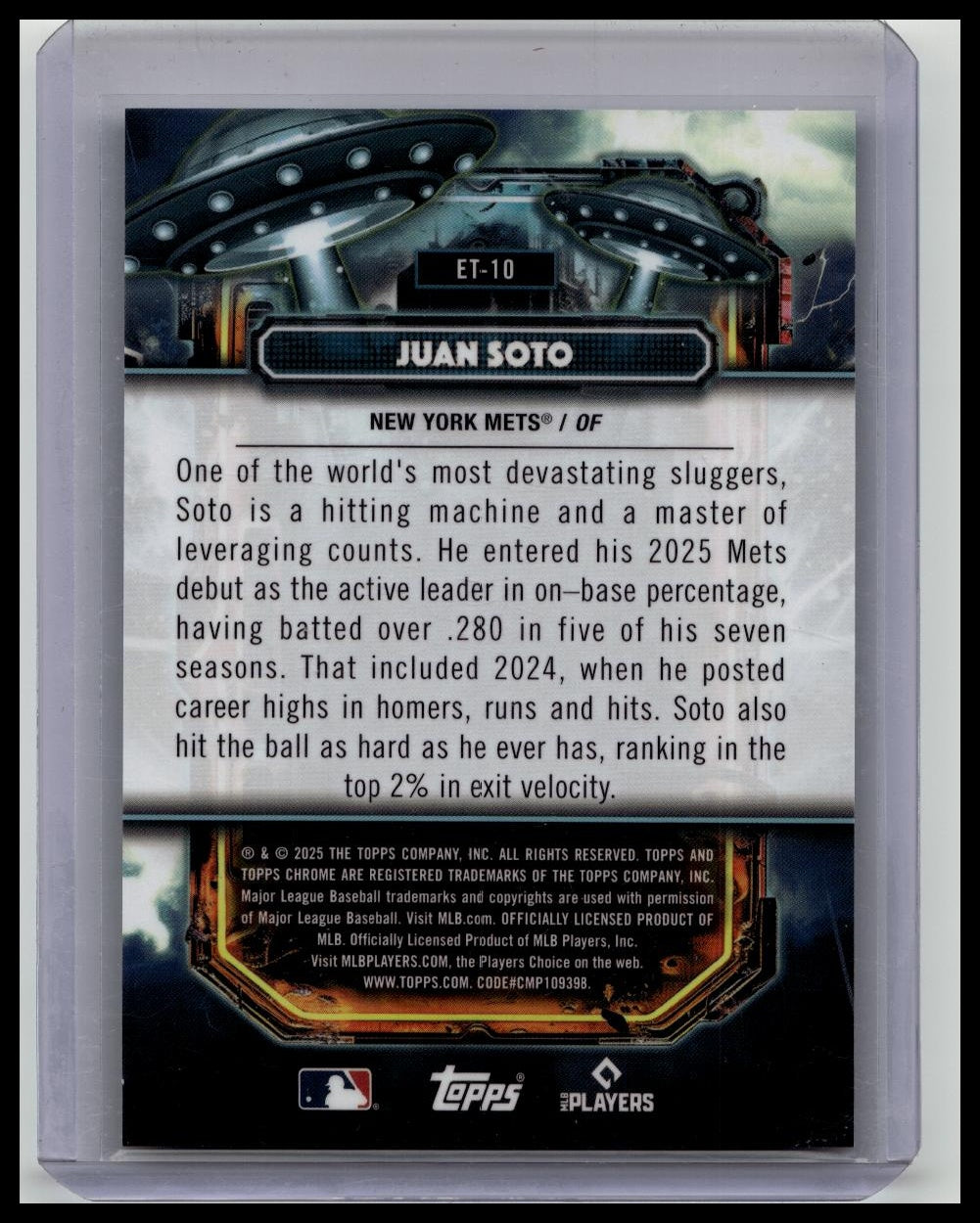 2025 Topps Cosmic Chrome Extraterrestrial Juan Soto Gold /50 – Great ...