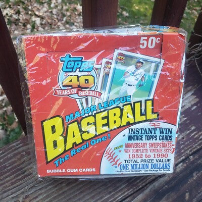1991 TOPPS 40 Years Of Baseball MLB Box 24 Factory Sealed Packs NEW ...
